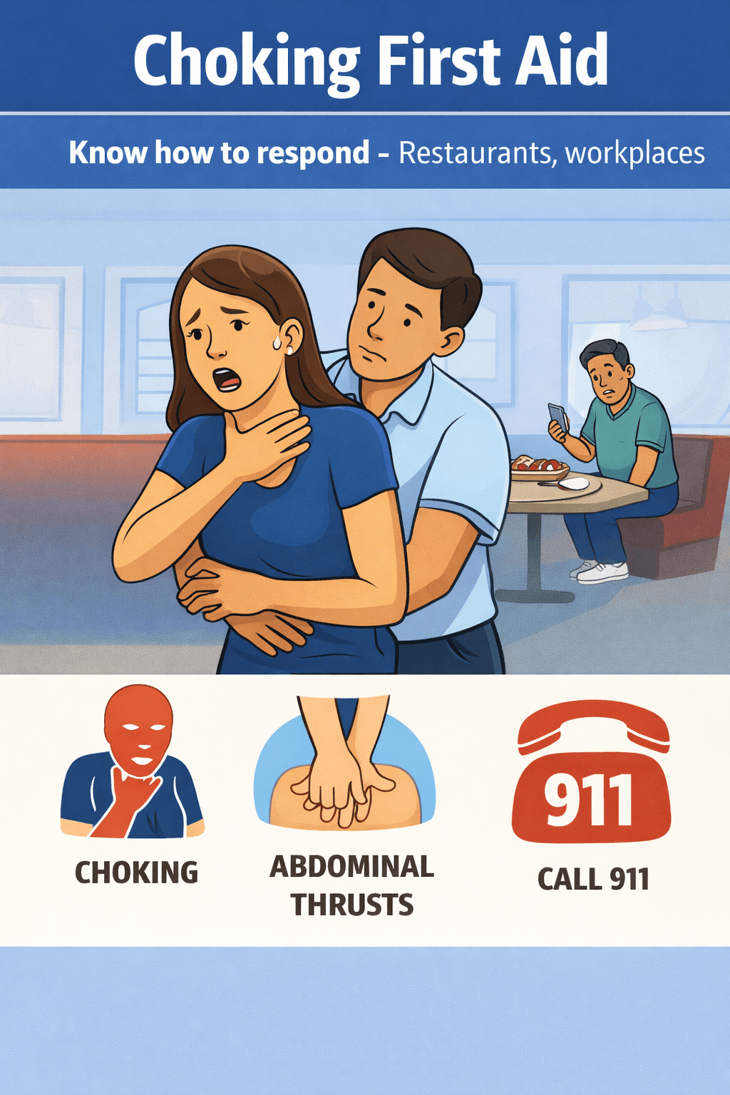 Choking First Aid in Canada: How to Respond in Restaurants and Workplaces